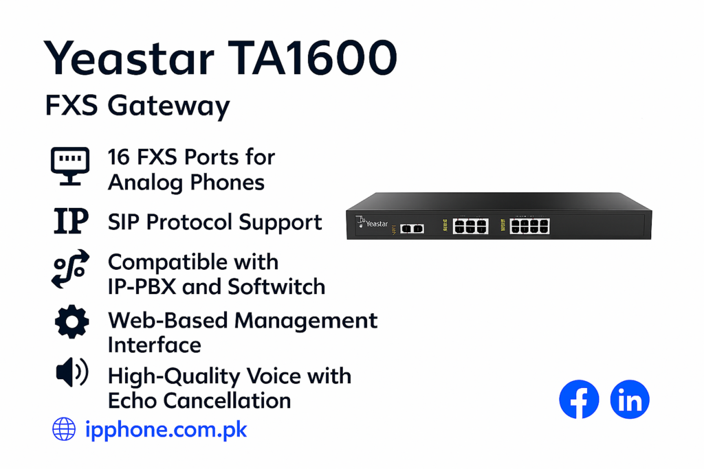 Yeastar TA1600 FXS VoIP Gateway Price in Pakistan - IP Phone